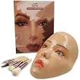 3D Makeup Practice Face - Reusable Silicone Mannequin Head with Makeup ...
