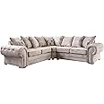 Verona Scatter Back Corner Sofas For Living Room - Mink Fabric Sofa Set ...