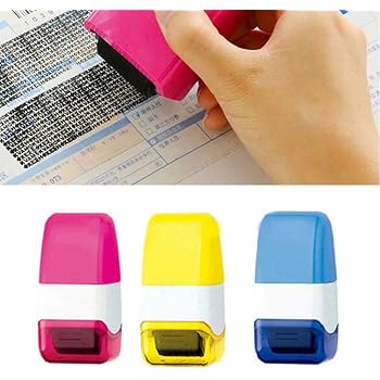 ID Protection Self Inking Stop Identity Theft Erase-It Hide Rolling ...
