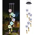 YZYOE Cute Solar Owl Wind Chime Decorative Light，Animal Wind Chimes ...