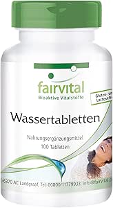 Wassertabletten - HOCHDOSIERT - VEGAN - 100 Tabletten ...