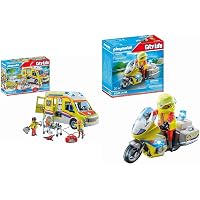 PLAYMOBIL City Life 71202 Rettungswagen mit Licht und Sound, Spielzeug ...