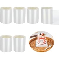 YOUNTHYE 6 Rolls Cake Collar, 6cm x 10m Small Acetate Sheets for Baking ...