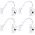 XFORT® 4 Pack White Lockable Window Restrictor with Key, 20cm Cable ...