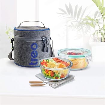 Buy Treo By Milton Store Fresh Round Glass Storage Container Set, 380 ...