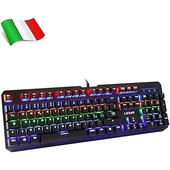 NPET P010 Chroma Tastiera ITALIANA per Gaming USB Tastiera a LED ...
