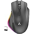 Ambrane Wireless & Bluetooth Rechargeable Mouse with RGB Lights, High ...