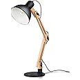 Tomons Desk lamp LED Wood Desk Lamps E27 Table Lamp Swing Arm Flexible ...