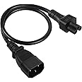 YACSEJAO C14 to C5 AC Cable, 10A 125V IEC 320 C14 Male to C5 Female ...