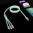 Light Up Led 3 in 1 Charging Cable Multicolour Visibility Flowing LED ...