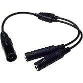 Aviation Helmet XLR To GA 5 Dual Plug Adapter, Aviation Helmet Cable Aircraft Audio Cable ...