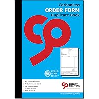Cherry NCR Order Form SL Duplicate Book A5 40 Sets Carbonless : Amazon ...