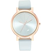 Fastrack Ruffles Analog Stainless Steel Beige Dial Brown Band Women's ...