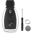2 Buttons Car Key Case For Mercedes-Benz A B C E Class W203 W204 W205 ...