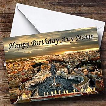 Coliseum Rome Italy Personalised Birthday Card: Amazon.co.uk: Office ...