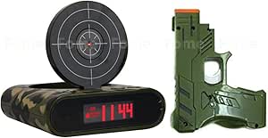 Gun Alarm Clock Laser Target : Amazon.co.uk: Home & Kitchen