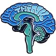 Anatomical Brain Brooch Nostalgic Blue Enamel Brooch Collar Pin Fun ...