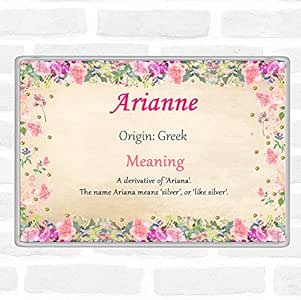 Arianne Name Meaning Jumbo Fridge Magnet Floral: Amazon.co.uk: Office ...