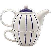 Indigo Dye Tea for One Set Teapot and Cup Blue and White Teapot ...