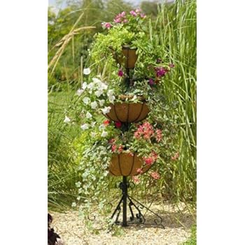 Popamazing 4 Arm Cascade Hanging Basket Tree Stand Planter New: Amazon ...