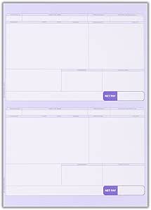 A4 Laser/Inkjet Payslips for Sage, Payslip Plus/Address, 2 to The Page ...