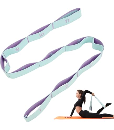 Stretch Out Straps Yoga Stretch Strap With 10 Loops - Adjustable ...