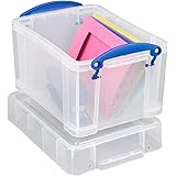 Really Useful Kunststoff 9 Liter Box, transparent, Aufbewahrungsbox, 4 ...