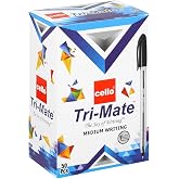 Cello BIC Trimate 50 Ballpoint Pen in Box, 0.7 mm Nib Size, Black ...