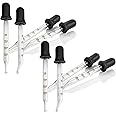 MEDca Eye Dropper - 8-Pack, Bent & Straight Tip Calibrated Glass ...