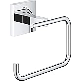 GROHE BauCosmopolitan Toilet Paper Holder (Metal without Cover, Concealed Fastening, Including ...