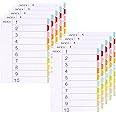 (10 Pack A4 Folder Dividers 10 Part-10 Colours File Dividers A4 ...