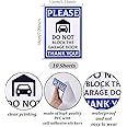 WADORN 10Pcs PVC Do Not Block Garage Door Sticker, Legend "PLEASE DO ...