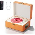 Yintiny Time Music Box CD Player With Speakers For Home (orange ...