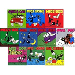 Collection Meg and Mog Lot de 10 livres pour enfant + sac zippé inclus ...