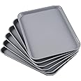 Bringer 6-Pack Rectangular Plastic Restaurant Serving Trays, Grey Fast ...