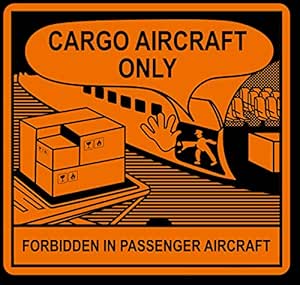 Cargo Aircraft Only Label - Peel Off Paper Adhesive (Pack of 10 ...