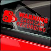 5 x Stickers Warning Dash CAM Recording Window Vehicle Camera Security ...