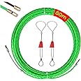 EIKEJI Cable Pulling Aid 50 m, Retractable Spiral Pull Wire with 2 ...
