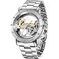 Alienwork IK Automatic Watch Men Women Silver Stainless Steel Metal ...