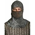 9 mm Flat Riveted Chainmail Hood Face Cover, Knights Armour Chain Mail ...