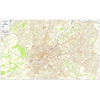 Bristol Postcode Map - Laminated City Centre Sector Wall Map 1: Amazon ...