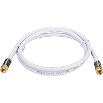 Cavo Antenna Coassiale RG6 50 Metri Nero - Per TV Digitale, Satellite ...