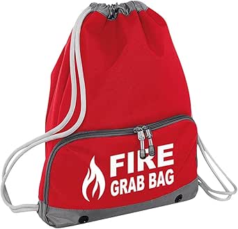 Supersize School Evacuation Fire Grab Bag with Flame Logo Graphic ...