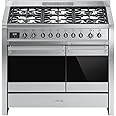 Smeg Opera 100cm Dual Fuel Range Cooker - Stainless Steel : Amazon.co ...