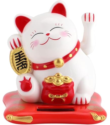 Lucky Cat Chat Porte-bonheur En Céramique, Bras Agitant, Chat De ...