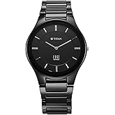 Buy EDGE Titan Men Black Quartz Analog Dial Stainless Steel Strap Watch ...