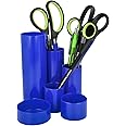 Westcott pen holder blue | pen holder with 6 round compartments as desk ...