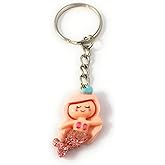 FizzyButton Gifts Yellow Resin Duck Duckling Charm Keyring Key Ring ...