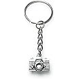 FizzyButton Gifts Camera Charm Keyring Key Ring with Silver Tone ...