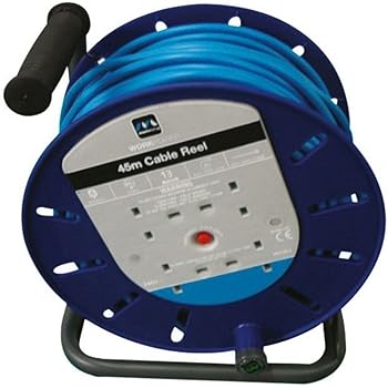Masterplug Cable Reel 4G 240V 45m Extension Lead: Amazon.co.uk: DIY & Tools
